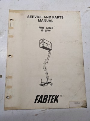 FABTEK OPERATION MAINTENANCE MANUAL TIME SAVER M18FW (NO PARTS LIST) | eBay
