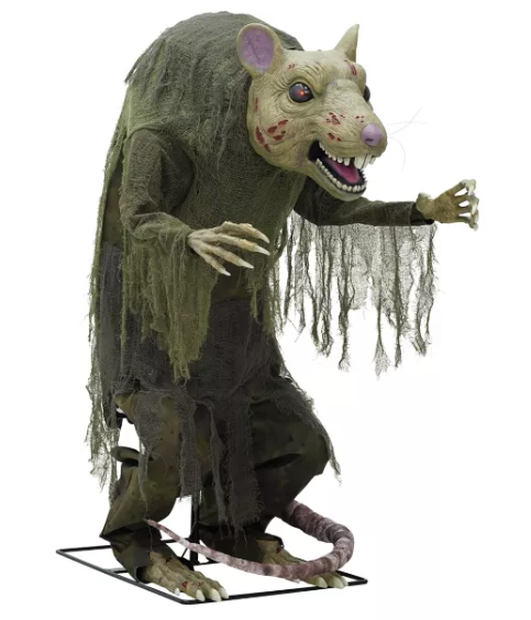 Spirit Halloween 4.2ft Animated Mutant Sewer Rat Animatronic Halloween ...