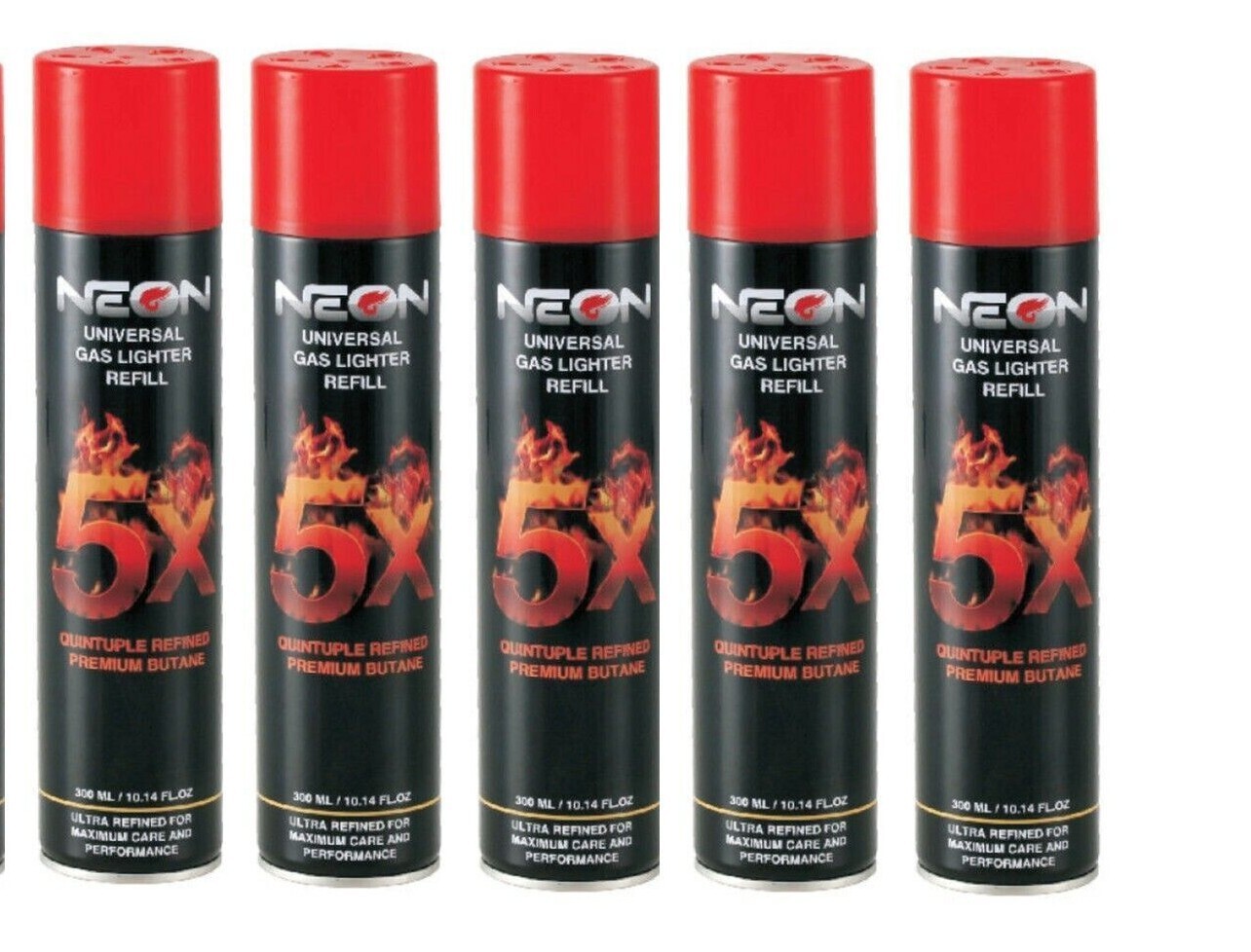 4 6 12 Can Neon 5X Refined Butane Lighter Gas Fuel Refill 300 mL ...