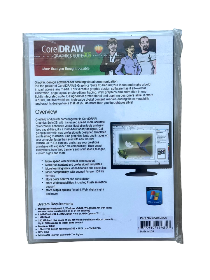 CorelDRAW Graphics Suite X5 New for Windows 7/Vista/XP/NOT FOR WINDOWS ...