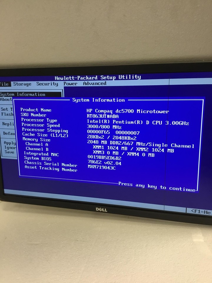HP Compaq DC5700 Intel Pentium D 3.00Ghz Computer w/80GB HD, 2GB Ram ...