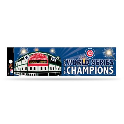 Chicago Cubs 2016 World Series Champions Bumper Sticker NEW 3x11 Inches ...