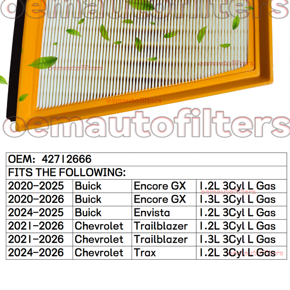 OEM Engine Air Filter for Chevrolet Trailblazer Trax 2024 Buick Encore ...