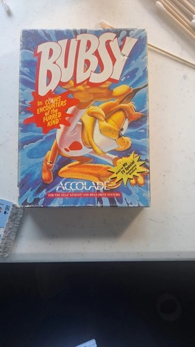 Sega Genesis Bubsy Claws Encounter Of The Furred Kind Complete Tested ...