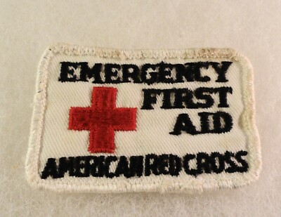 OLD American Red Cross First Aid Patch: EMERGENCY FIRST AID 1950s | eBay