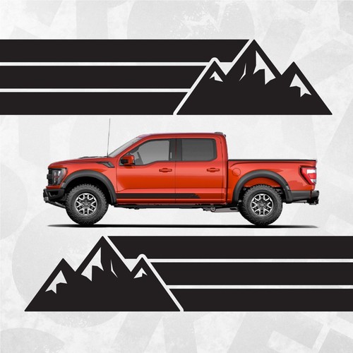 Mountain Side Stripe Decal - Ford F150 Raptor Compatible - Rocker Panel ...