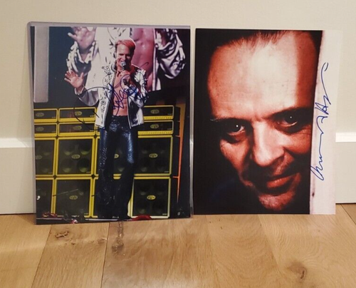 11 x 14 David Lee Roth & Anthony Hopkins Autographed Photos Lot with ...