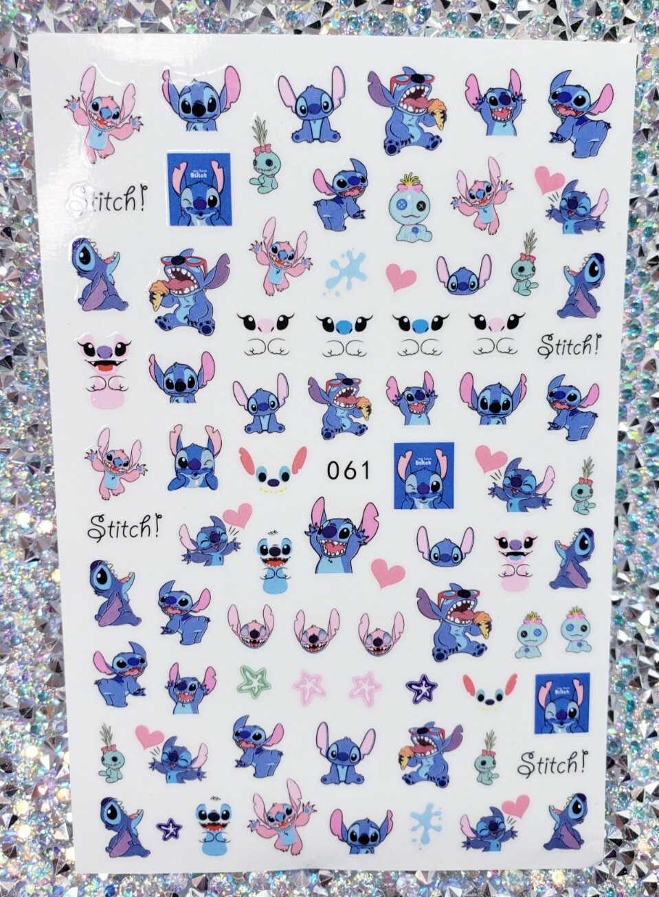 nail stickers nail art diy waterproof nail decals, lilo and stitch nail ...