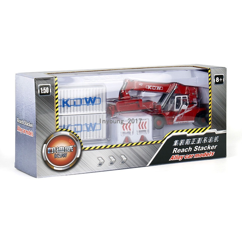 1:50 Container Crane Diecast Construction Vehicle Metal Reach Stacker ...