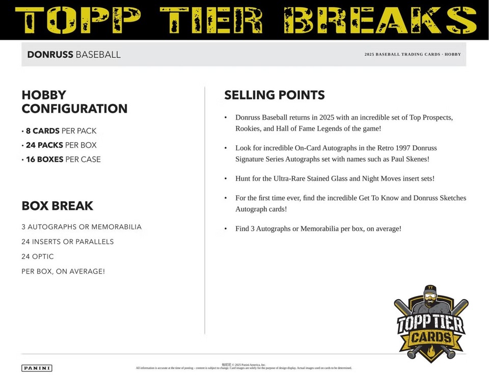 ARIZONA DIAMONDBACKS 2025 DONRUSS BASEBALL 4X HOBBY BOX 1/4 CASE BREAK ...