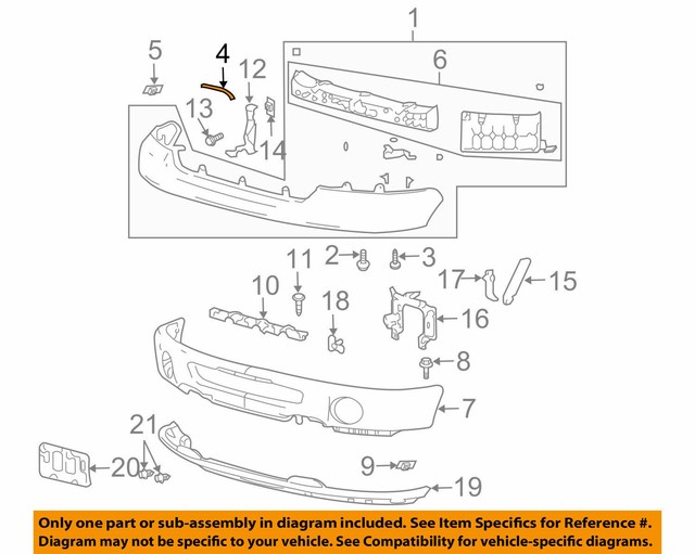 Genuine Ford Front Bumper Bracket Left OEM 4L3Z17C973AA for sale online ...