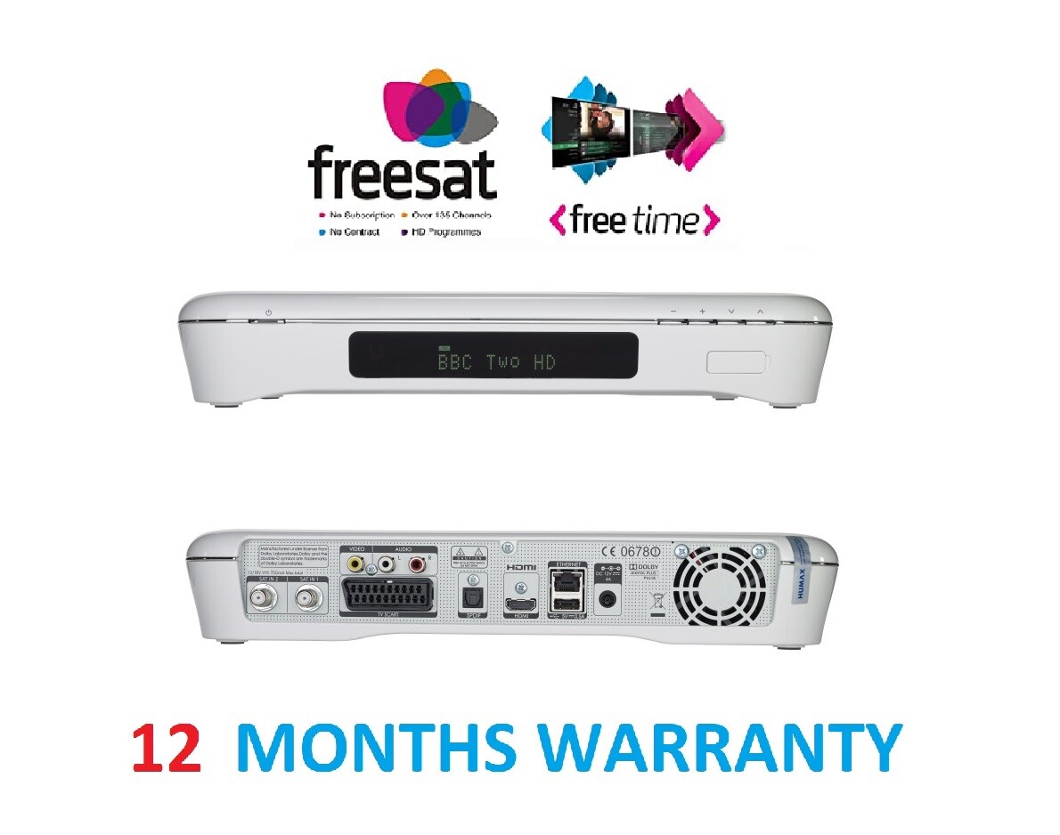 Humax HDR-1010S 1TB HDD TV Twin Tuner Freesat HD+Freetime Smart White ...