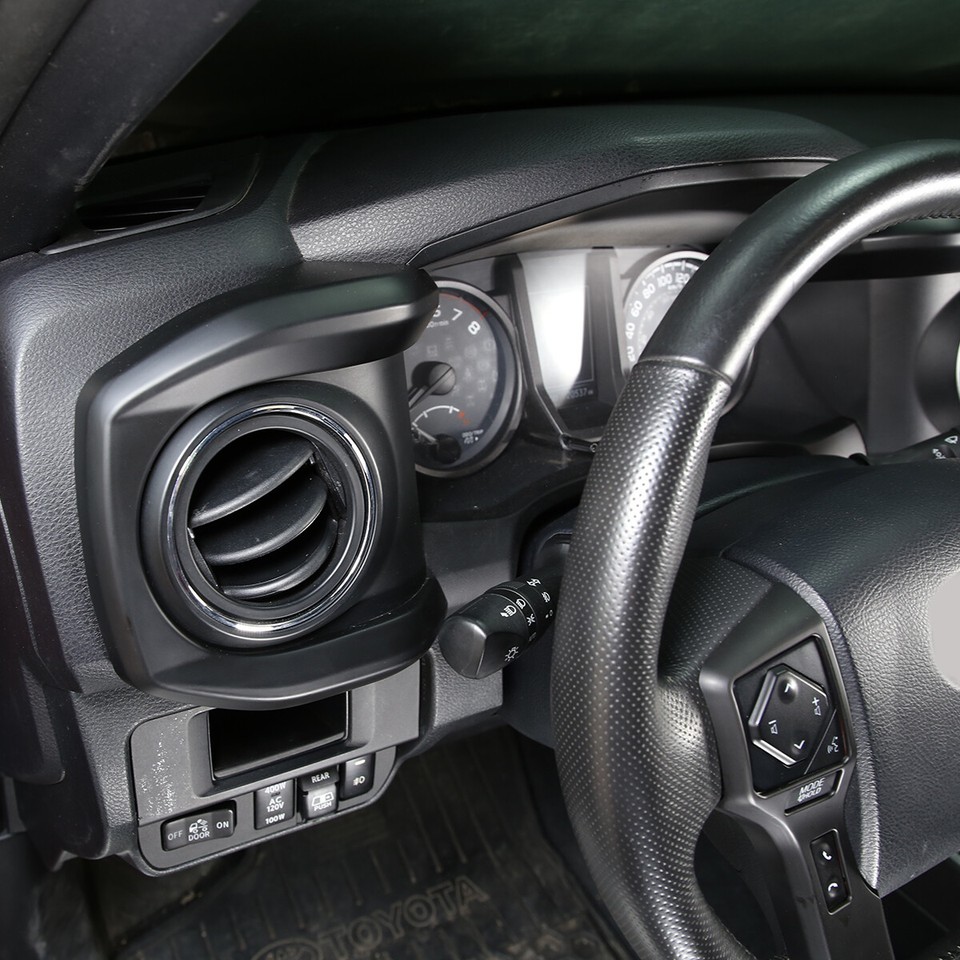 Fits 2016-2023 Toyota Tacoma Dash Gear Box Panel ABS Matte Black Trim ...