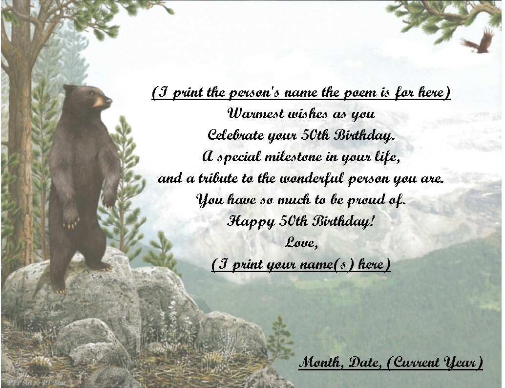 50th Birthday Wishes Poem - Infoupdate.org