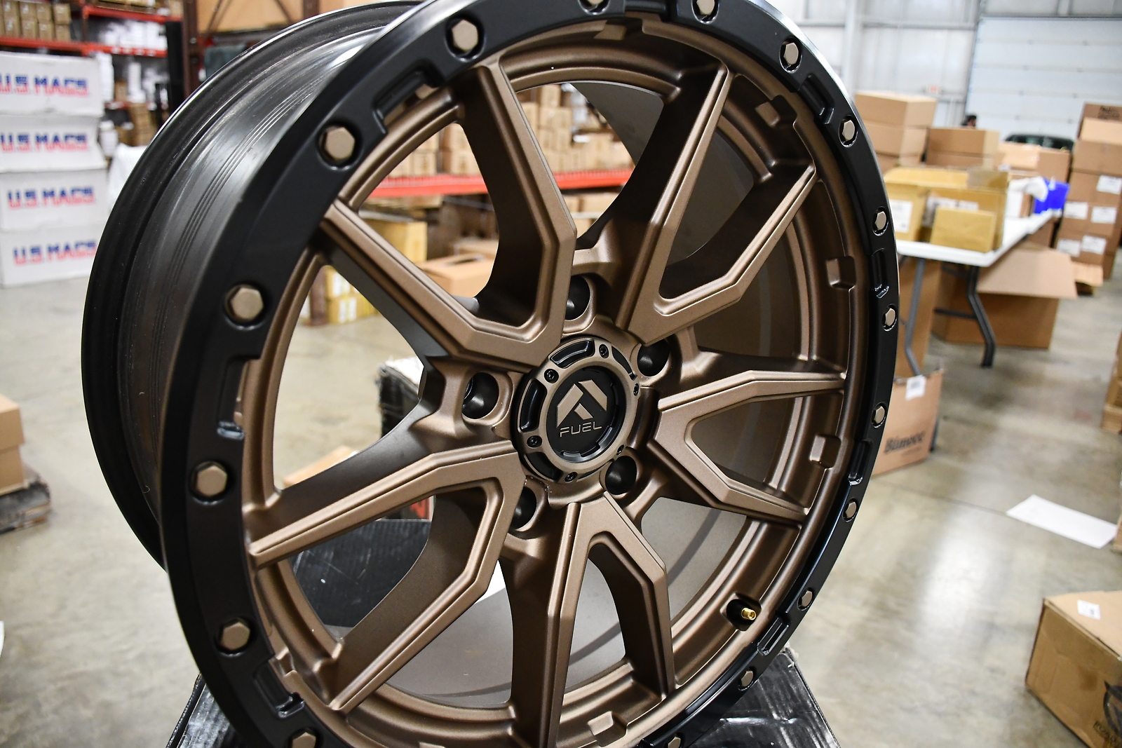 Set 4 Fuel D681 Rebel 18x9 5x5 Matte Bronze Black Bead Ring Wheels 18 ...