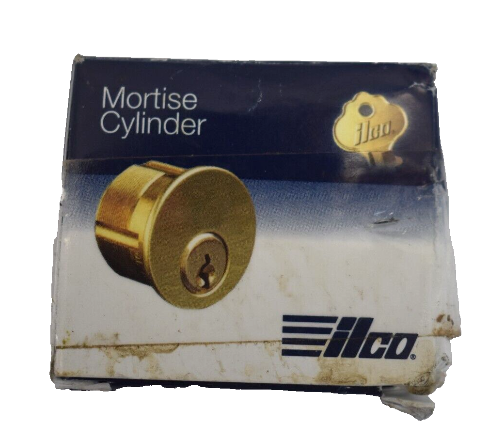 Ilco Mortise Cylinder Brass Finish Cam Inside 1-1/8" 7185GC1-26D-KA2 ...