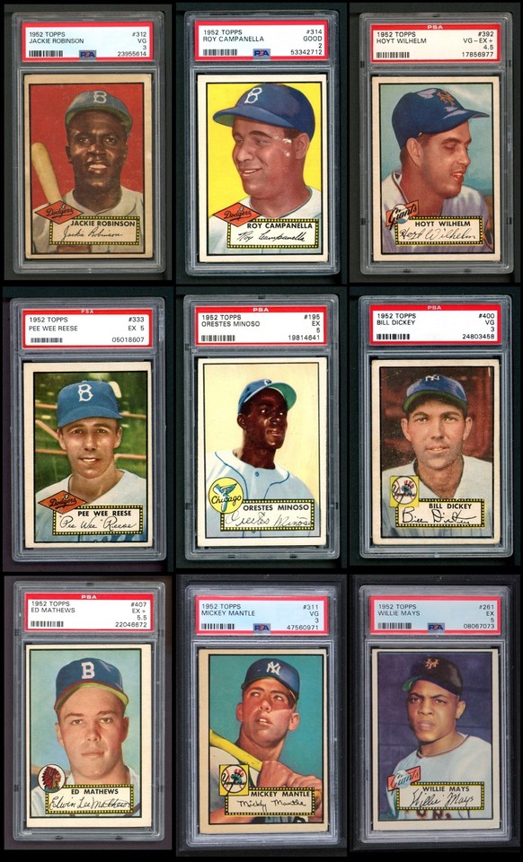 1952 Topps Baseball Almost Complete Set 5 - EX 6894223 (404 / 407 cards ...