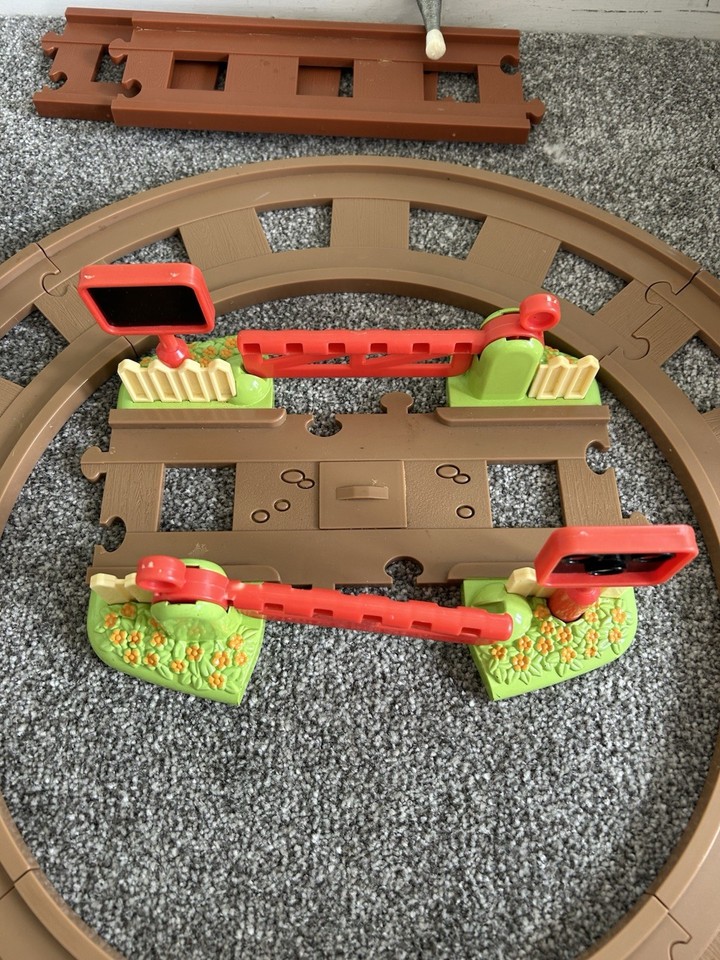 ELC Early Learning Centre Happyland Train Track Level Crossing Set Toy ...