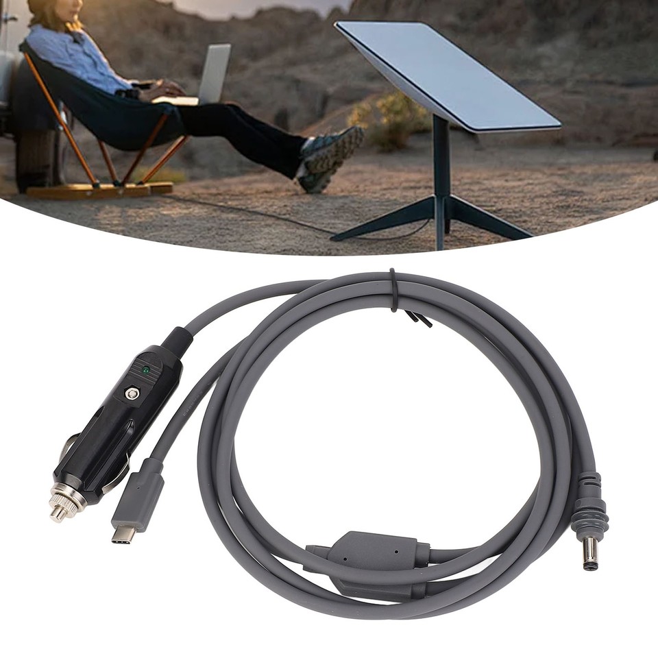 Power Cable For Mini Dish Antenna USB C And Cigar Lighter Adapter To DC ...