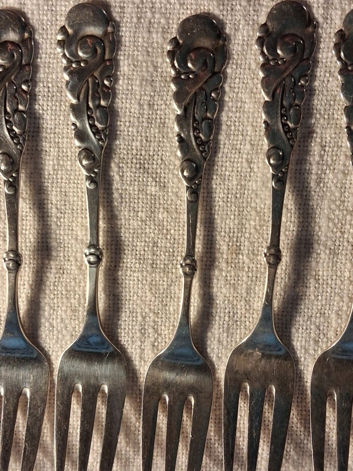 11 Tang Silber Kuchengabeln Fredericia skandinavien Dänemark 178 g 830 ...