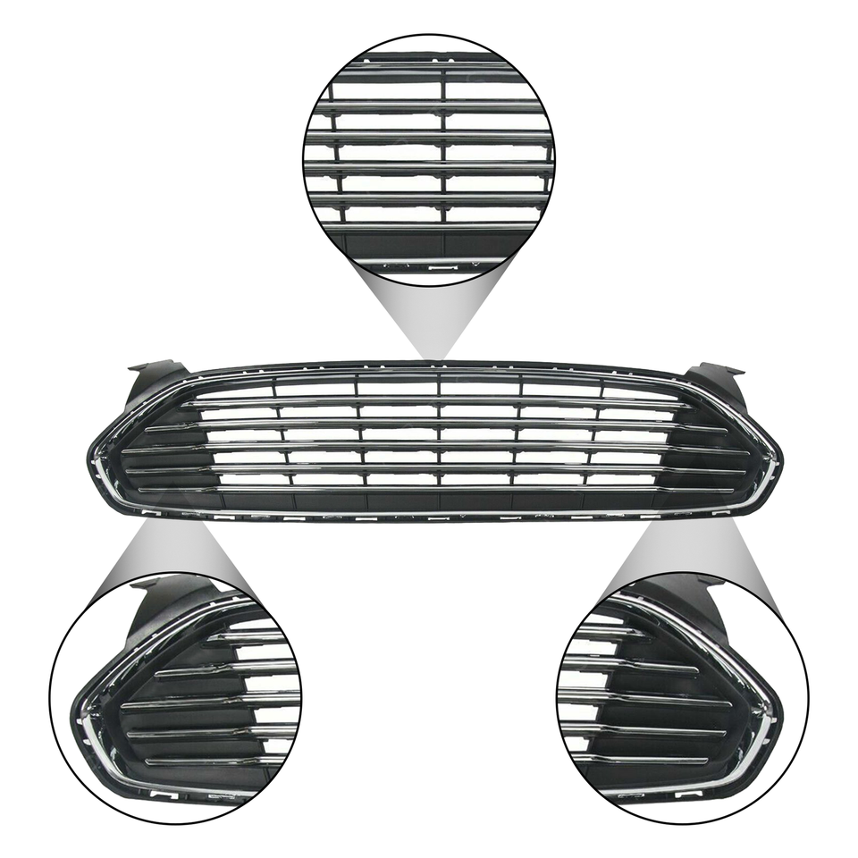 New Front Bumper Upper Grille Assembly Fits Ford Fusion 2013-2016 ...