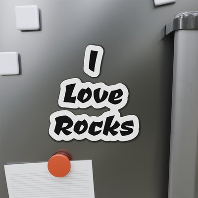 I Love Rocks Die-Cut Magnets | eBay