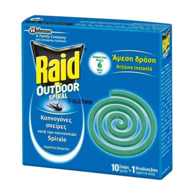 Raid anti-mosquito Coils spiral & tiger - 1 Pack of 10 spirals + 1 ...