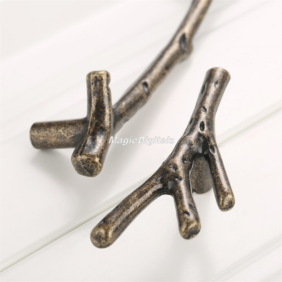 Retro Twig Furniture Cabinet Knobs Tree Branch Drawer Cupboard Door ...