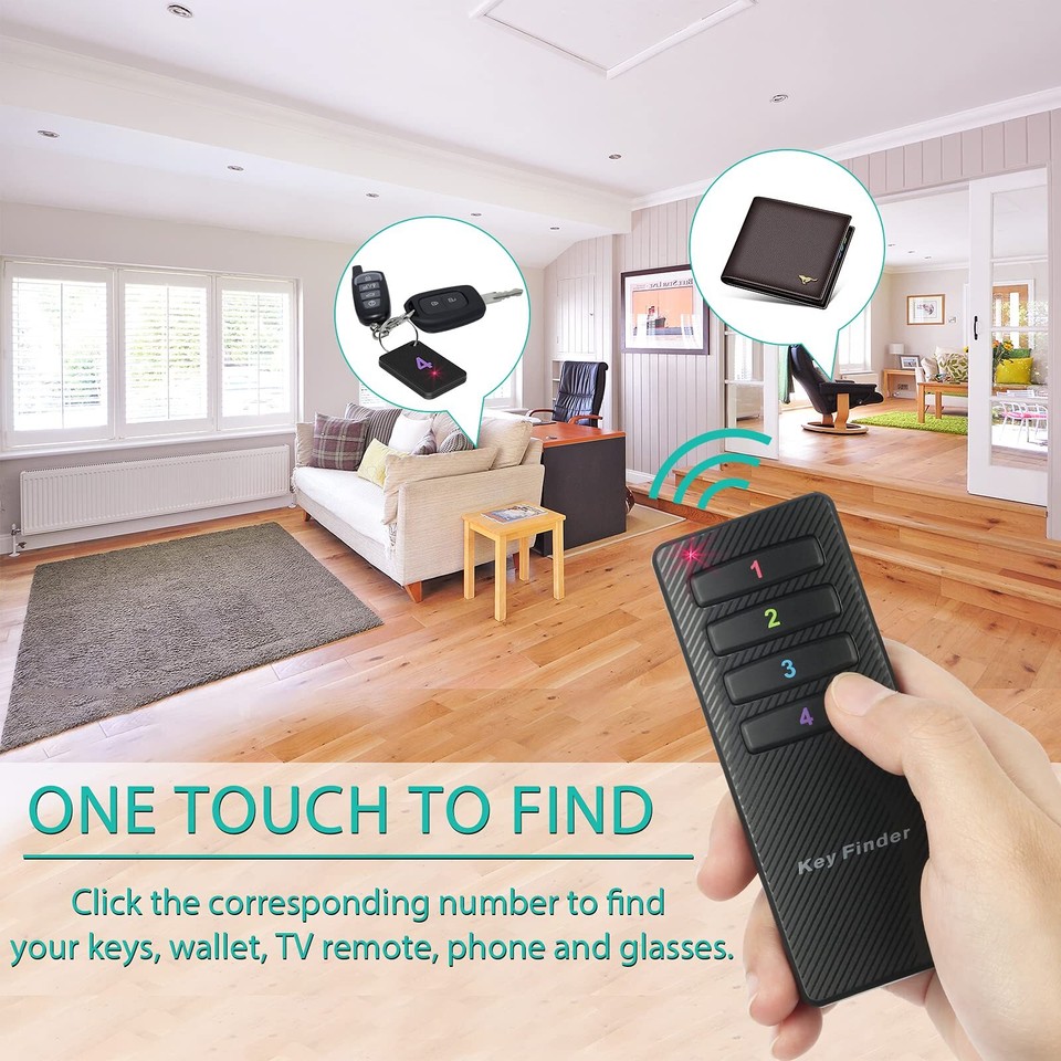 Key Finder Stick on TV Remote Control Finder | Find My Keys Device 4 ...