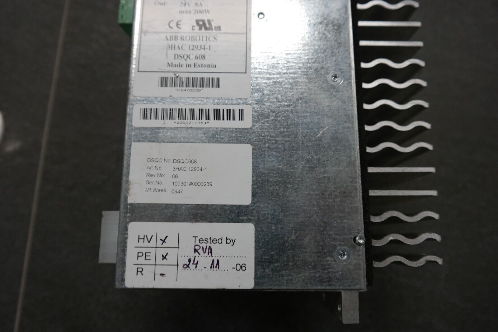ABB Robotics Efore SR 92D390 230VAC 50-60Hz 3HAC 12934-1 DSQC608 Power Supply | eBay