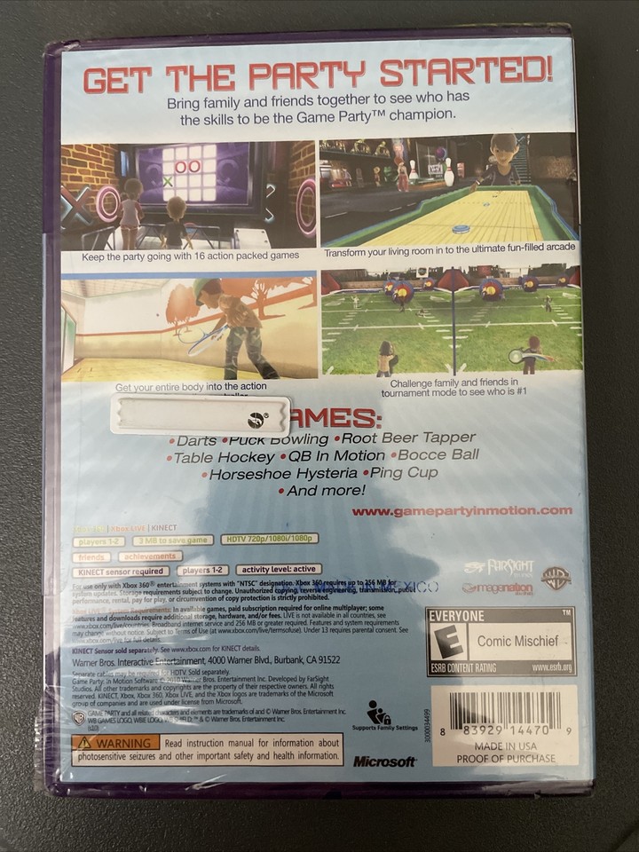 Game Party In Motion (Xbox 360) Kinect Platinum Hits - Brand New ...