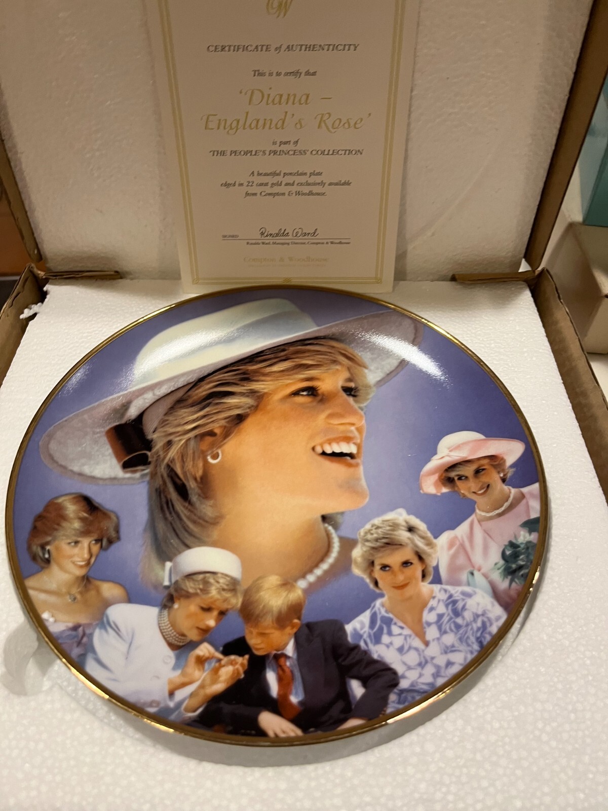 England's Rose Princess Diana PLATE COMPTON AND WOODHOUSE 2003 | eBay