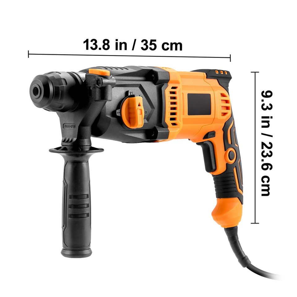Rotary Hammer Drill Corded Drills 1" 4 Modes SDS-Plus Chipping Hammers ...