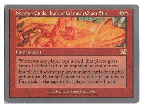 Burning Cinder Fury of Crimson Chaos Fire #40 Unglued tcg | eBay