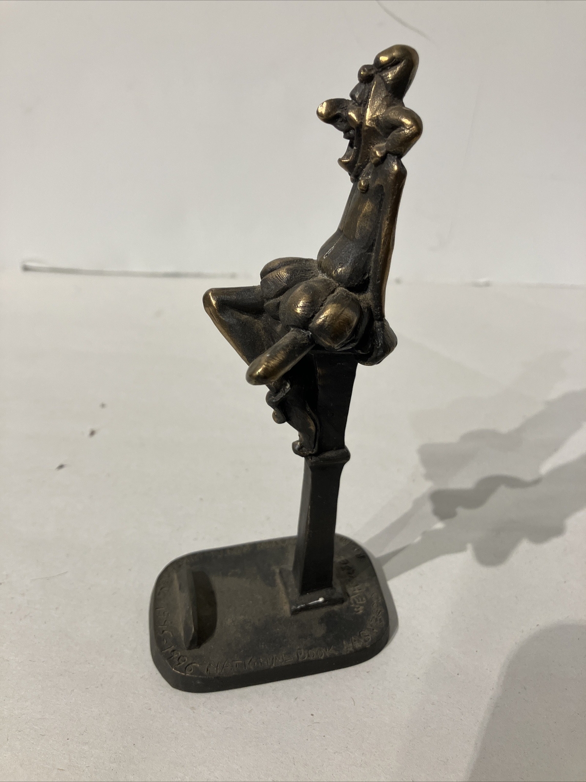 MASONIC BRONZE JESTER FIGURINE ROYAL ORDER OF JESTERS BOOK OF PLAY CARD ...