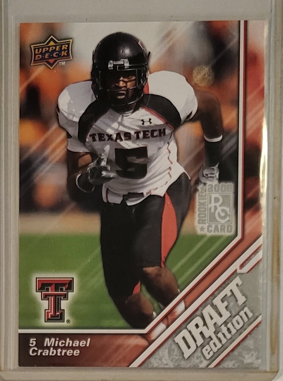 2009 Upper Deck Draft Edition #7 Michael Crabtree Texas Tech Red ...