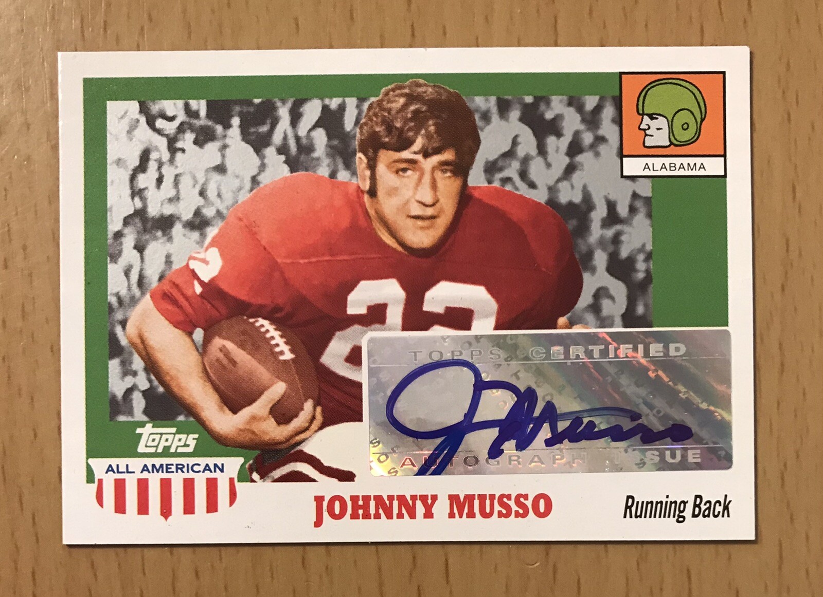 2005 TOPPS ALL-AMERICAN FOOTBALL AUTOGRAPH AUTO JOHNNY MUSSO ALABAMA ...