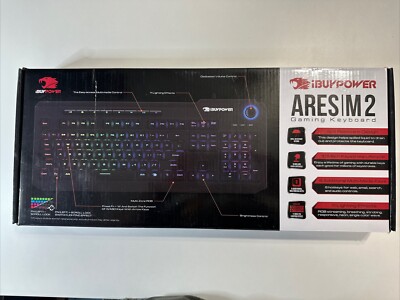 Ares M2 Gaming Keyboard iBuyPower RGB Lighting Spill Resistant NEW | eBay