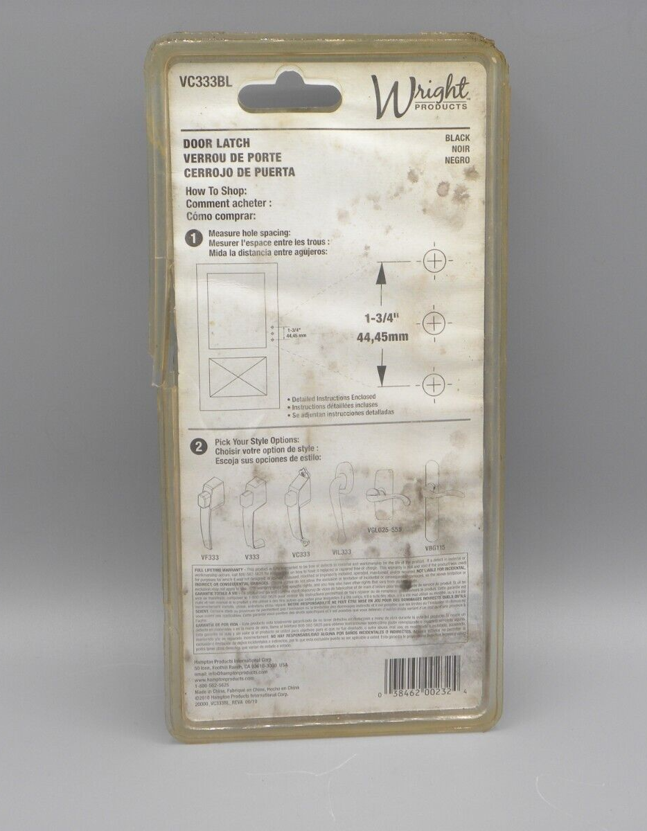 Wright Storm Screen Door Push Button Handle Black VC333BL NEW | eBay
