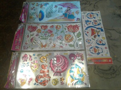 Lot of 4 Fun/Decorative Wall Sticker sheets + 1 extra | eBay