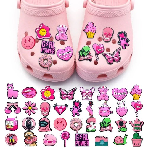 Pink Series Jibz Shoe Charms DIY Croc Decorate PVC Accessories Pins ...