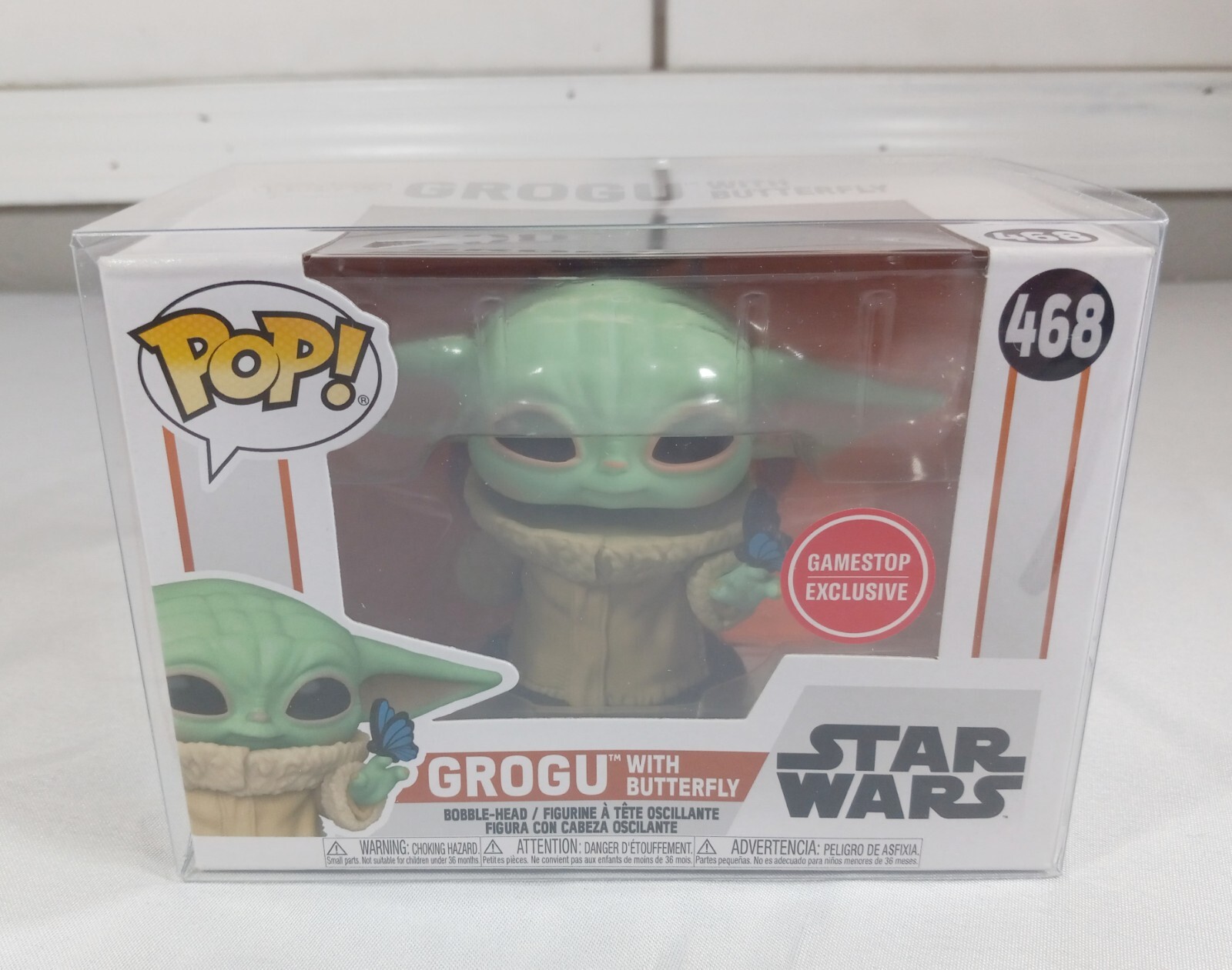 Funko Pop! Star Wars Grogu with Butterfly #468(Gamestop Exclusive W Protector | eBay