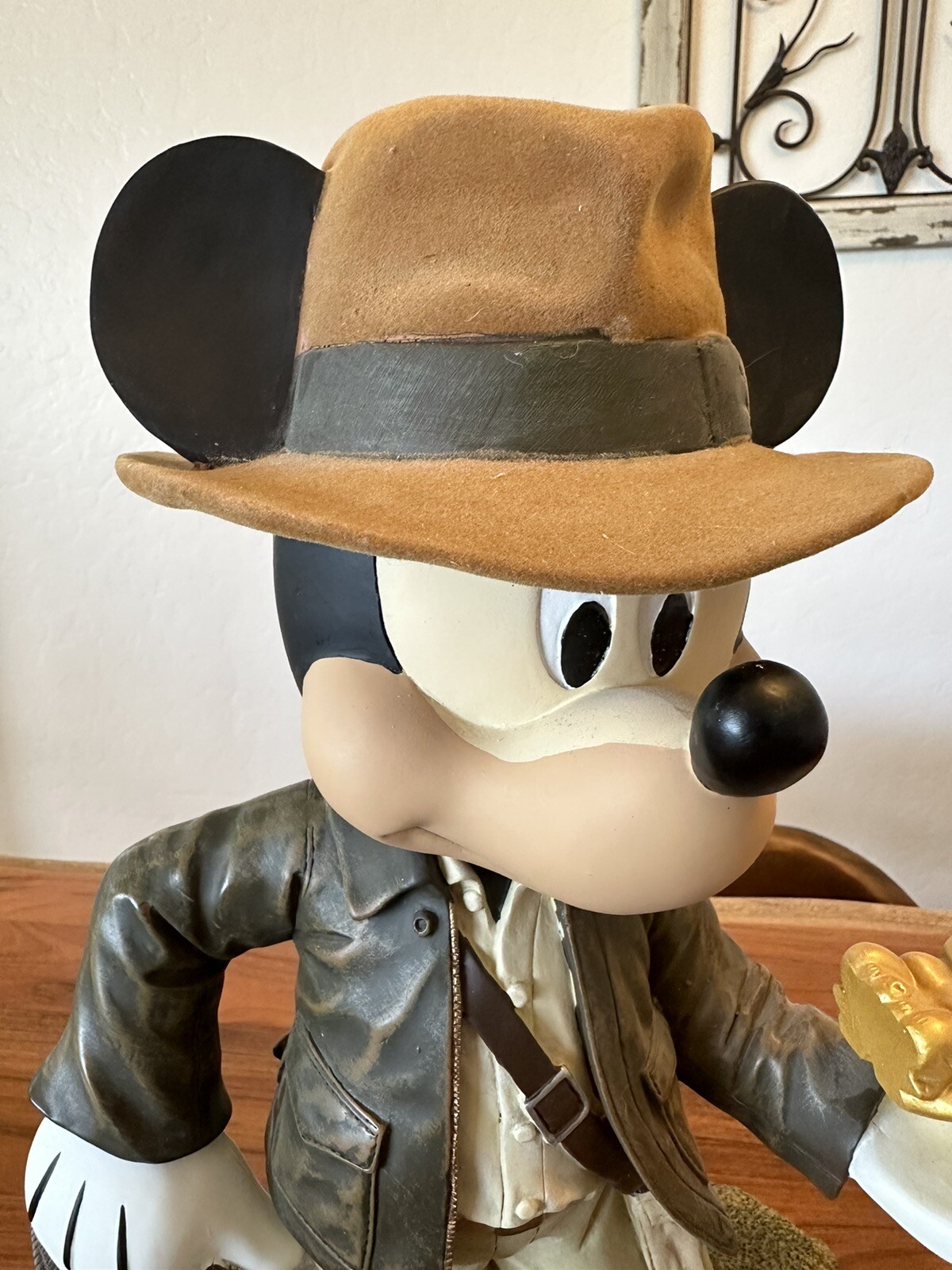 MICKEY MOUSE AS INDIANA JONES 18" Statue Figure w COA Disney Parks 2009 ...