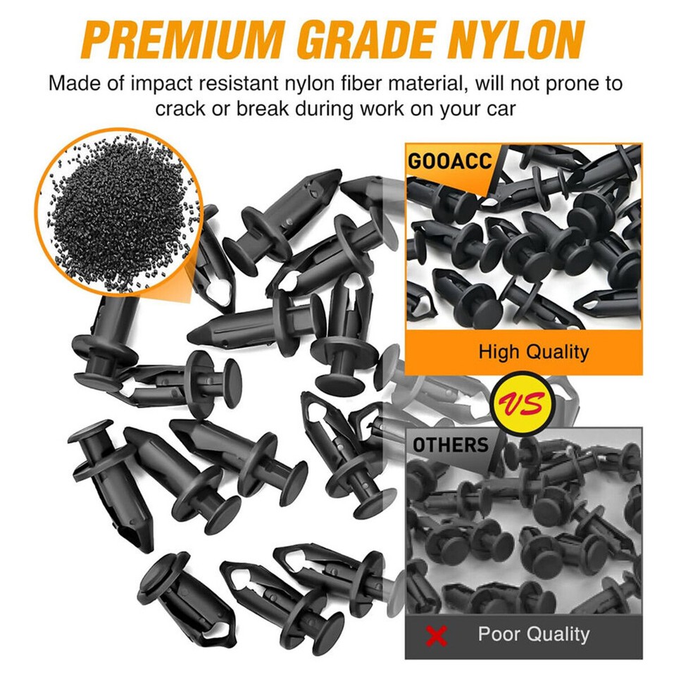 50 Clips Retainer Push Pin Splash Guard Body Panel Fender For Suzuki ...