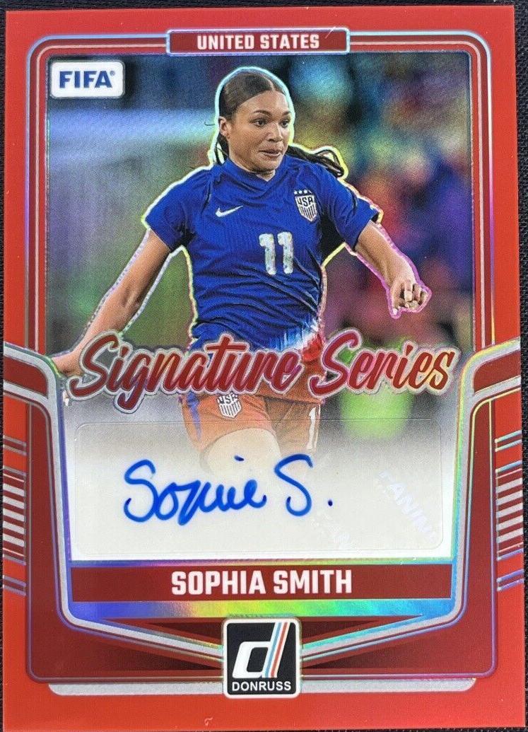 2024-25 Panini Donruss Fifa - Signature Series Sophia Smith #SS-SS Red ...