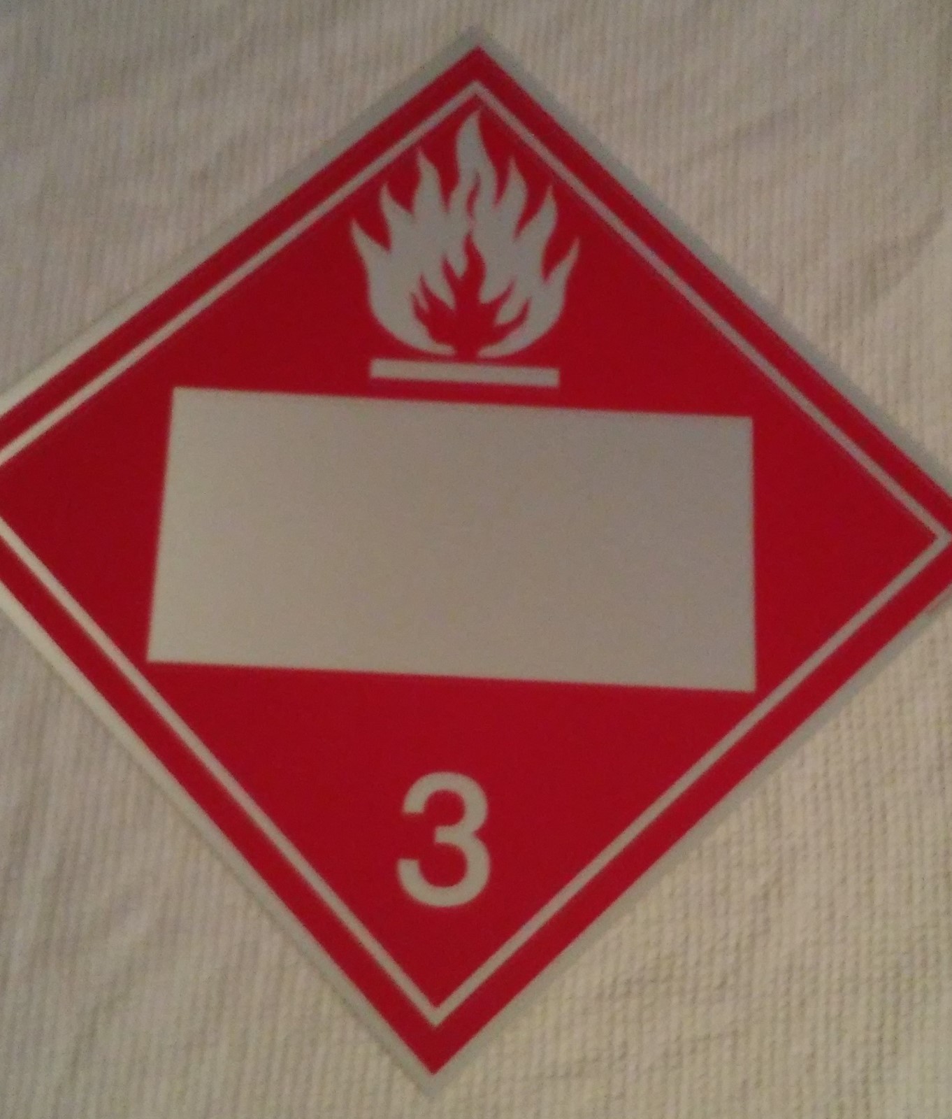 Flammable Liquid Placard Class 3 Reflective Vinyl 25/pack 10-3/4 x 10-3 ...