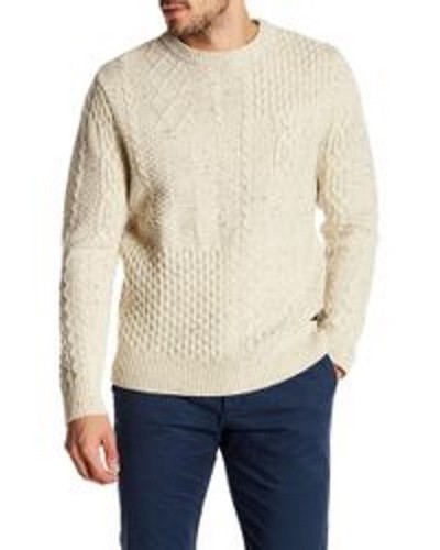 NEW + TAGS * DOCKERS * CREAM ARAN * HEATH * CHUNKY KNIT JUMPER SIZE L ...