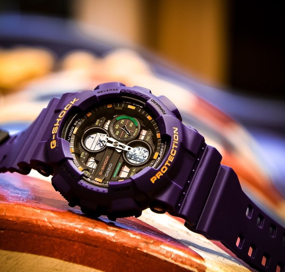Casio Purple Mens Analogue-Digital Watch G-shock GA-140-6AER | eBay