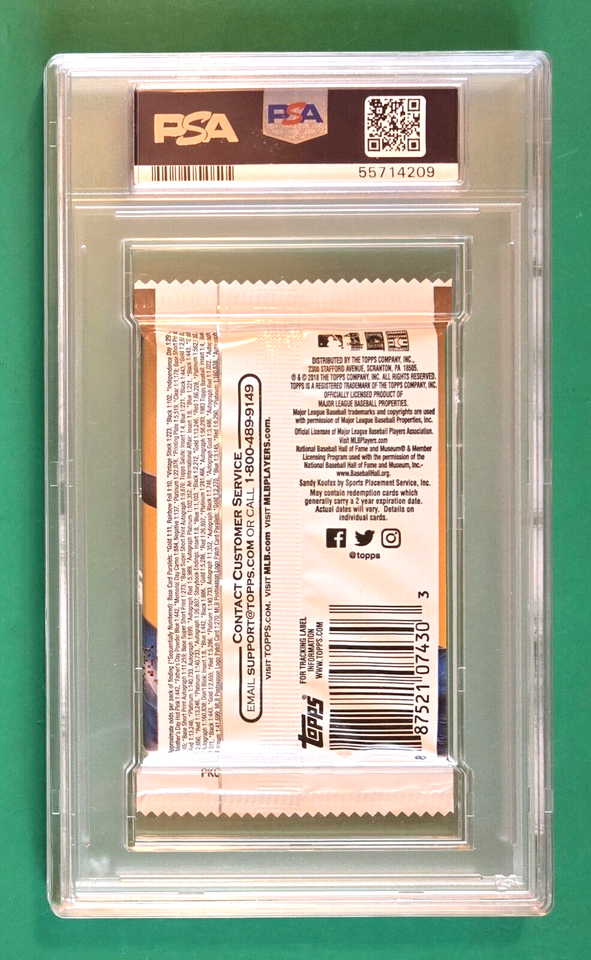 2018 Topps Update Baseball Sealed Unopened Hobby Foil Pack PSA 9 | eBay