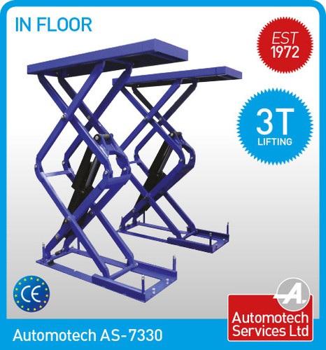 IN FLOOR / FLUSH FIT, 2 PLATFORM,SCISSOR CAR LIFT/VEHICLE LIFT/ HOIST 3 ...